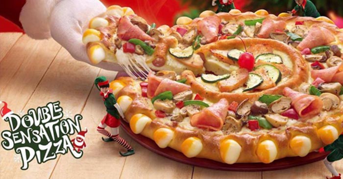 A holiday Pizza from Pizza Hut, in Singapore