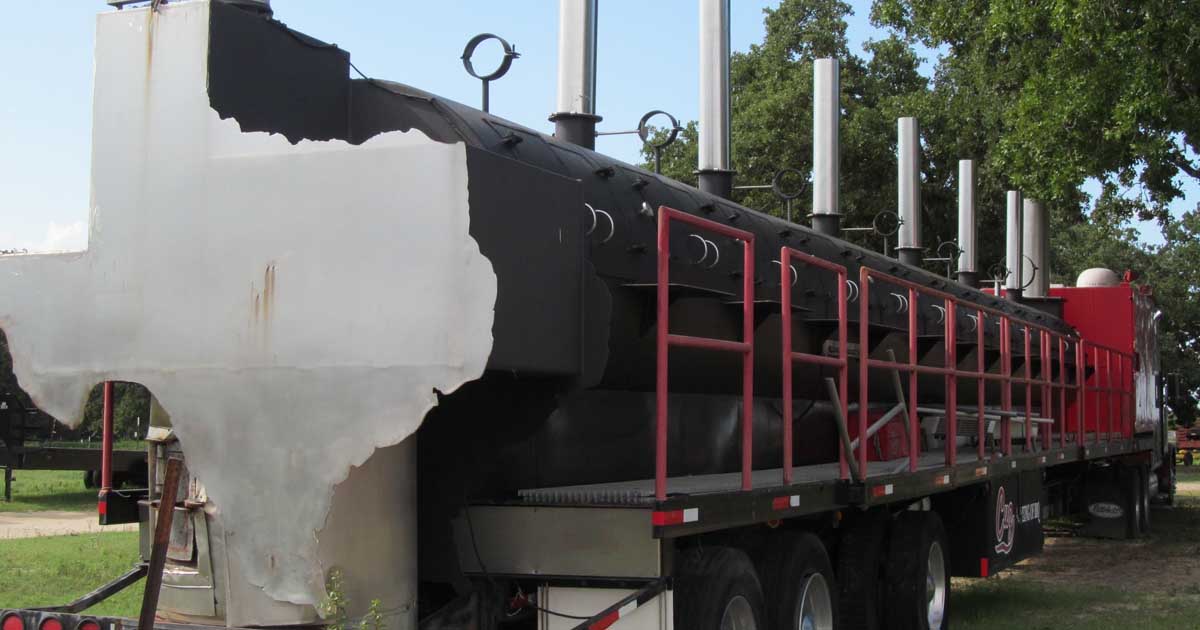 Do you want to buy a BBQ pit that can cook up to 4 tons of meat?