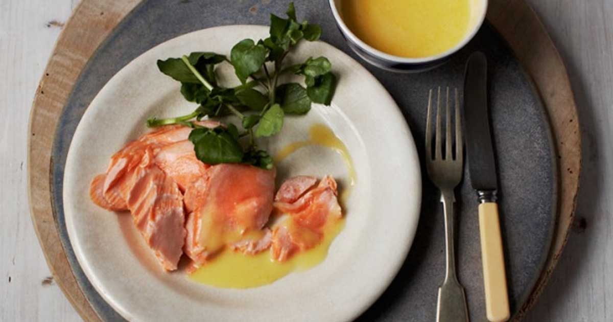 Poached Salmon with Irish Butter Sauce Recipe