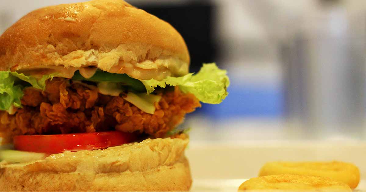 Pointing towards home: Burger point.