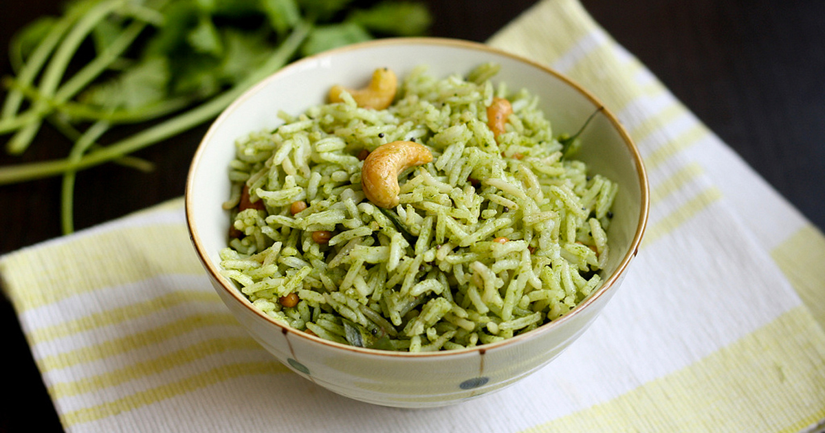 Kothamalli Pudina Sadam (Mint Corriander Rice) Recipe