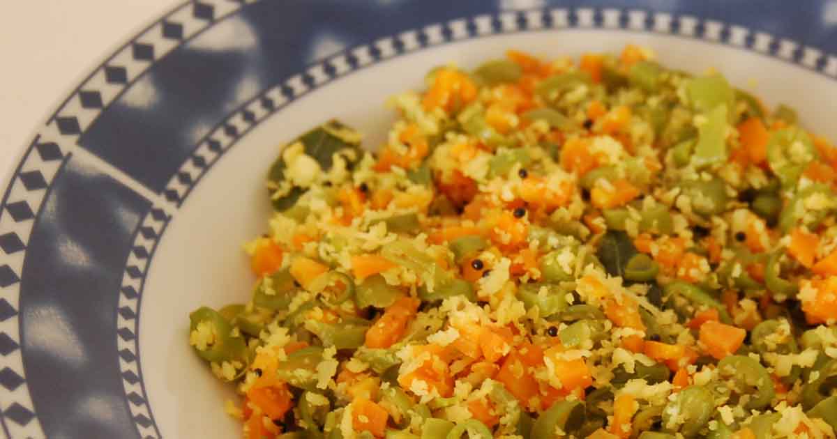 How to make Beans Carrot Thoran Recipe | Hungryforever