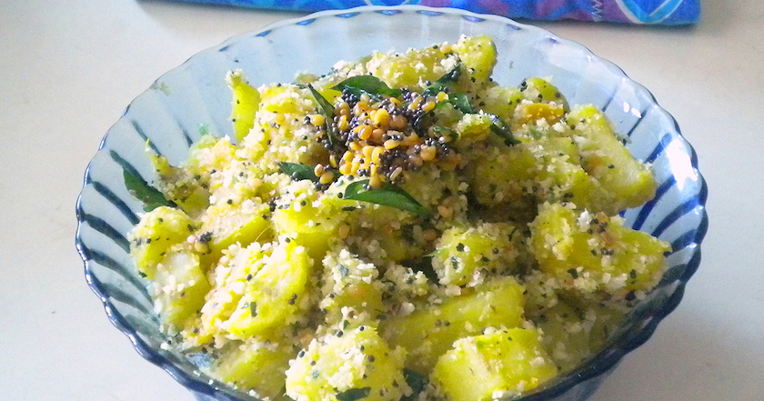 Pumpkin and Sweet Potato Thoran Recipe | HungryForever