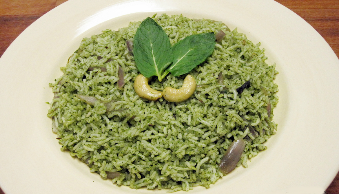 Pudina Rice Recipe | Mint Rice Recipe | How To Make Pudina Rice