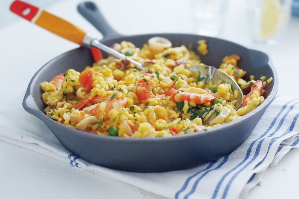 Mediterranean Fish Risotto with Saffron Recipe