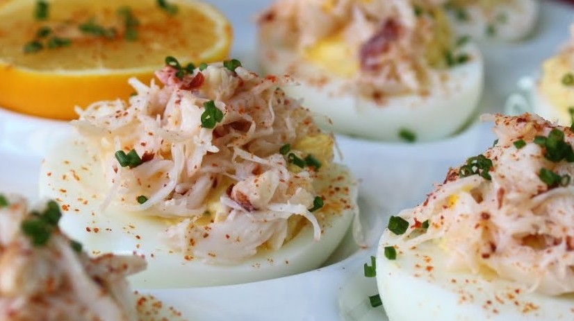 Crab Deviled Eggs Recipe - HungryForever Food Blog
