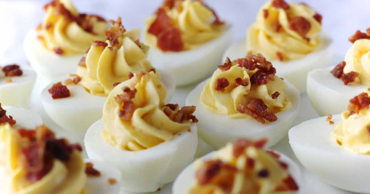 [Exclusive] Posh Nosh Devilled Eggs and Bacon Recipe - HungryForever ...