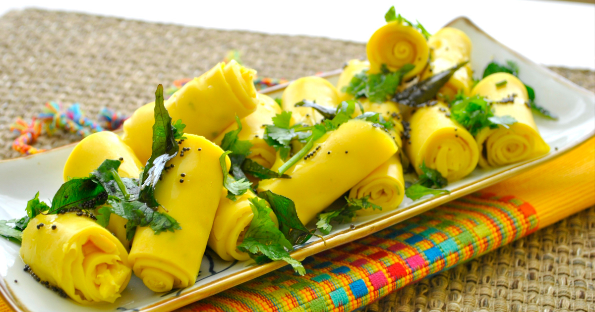 Khandvi Recipe - HungryForever Food Blog