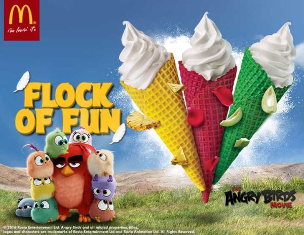 Is Summer Making You Angry Cool Down With Mcdonalds Angry Bird Ice Cream Cones Hungryforever