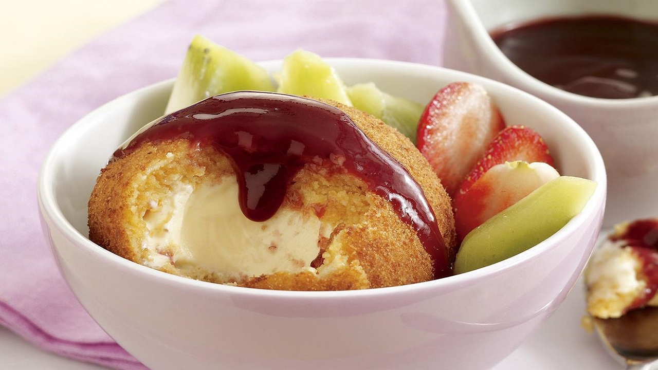 How to Make Fried Ice Cream Recipe | Deep Fried Ice Cream