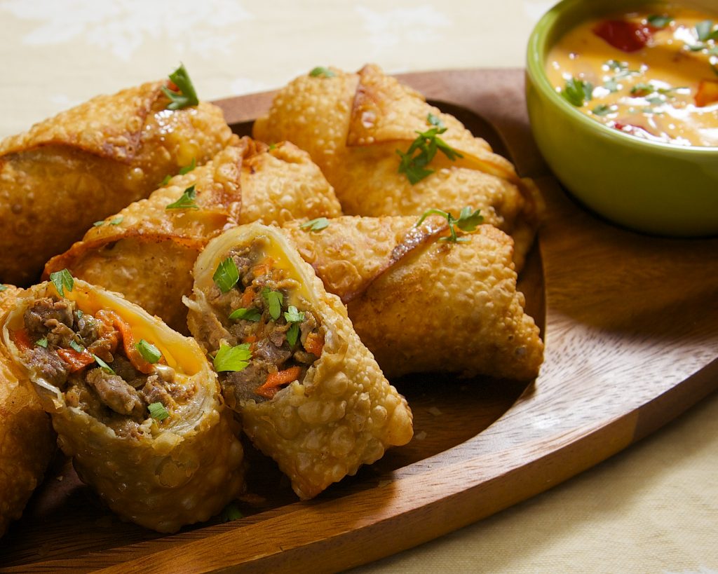 Cheesesteak Egg Rolls Recipe | Cheese Egg Roll Recipe | HungryForever