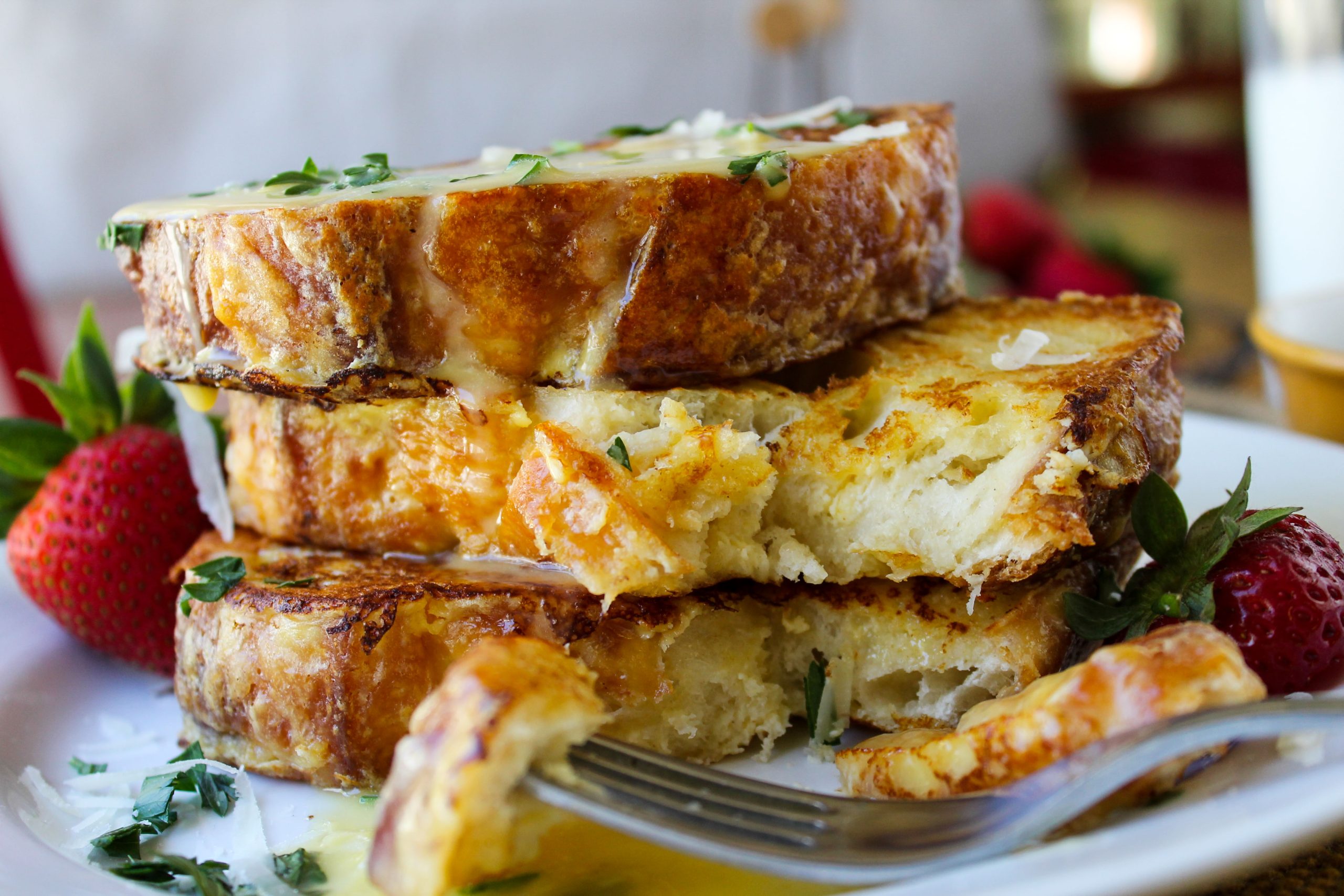 Savoury French Toast | Savory Parmesan French Toast Recipe