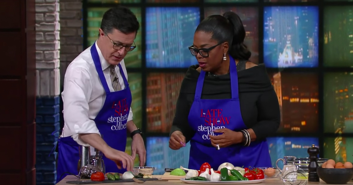 Oprah Winfrey Cooks Up A "Sexy Breakfast" For Stephen Colbert ...