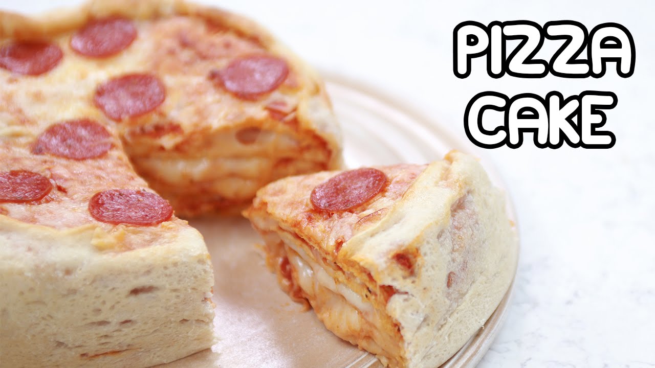 Pepperoni Pizza Cake Recipe | Pizza Cake | How To Make Pizza Cake