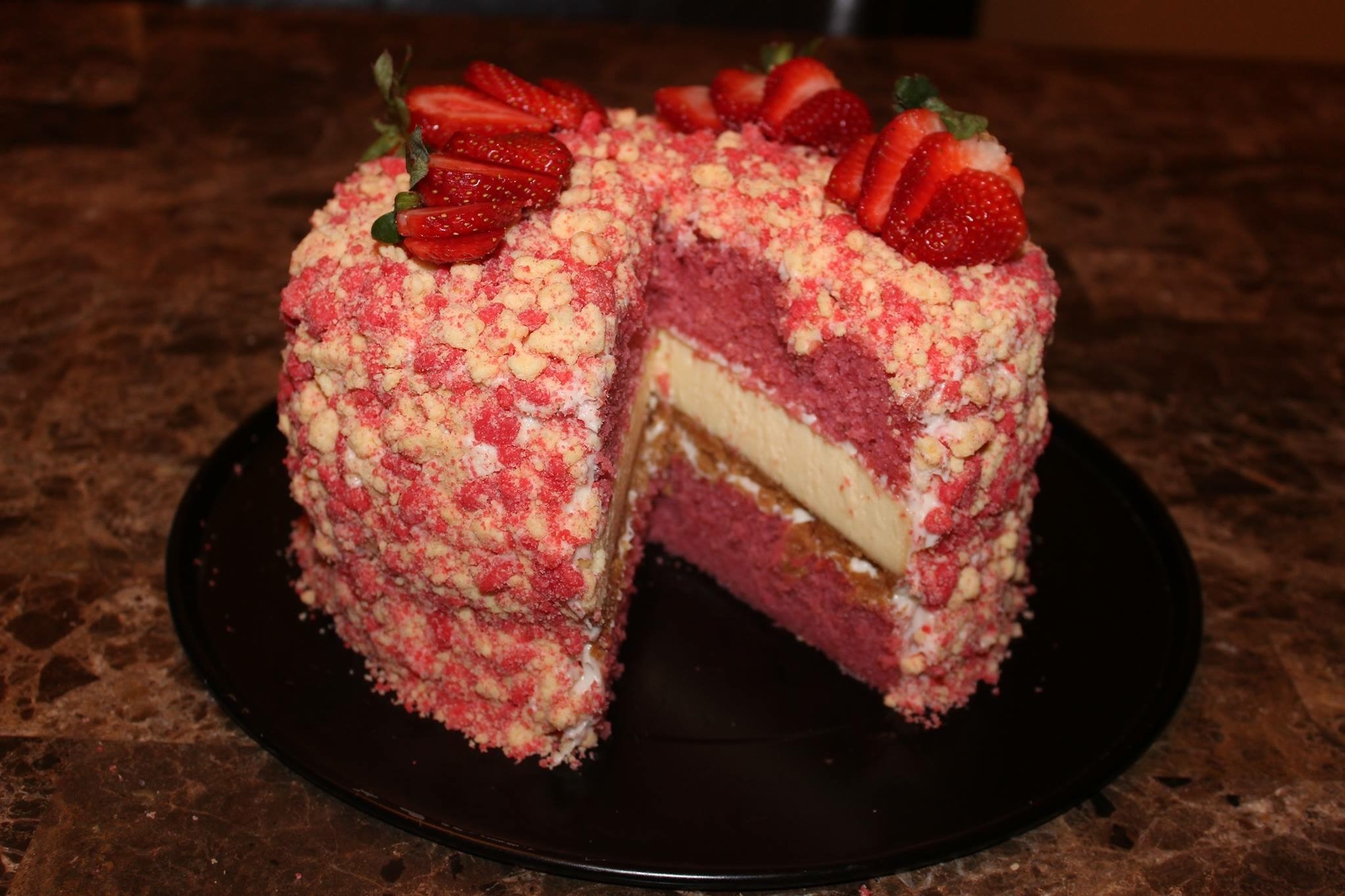 Strawberry Shortcake Cheesecake | How To make strawberry shortcake