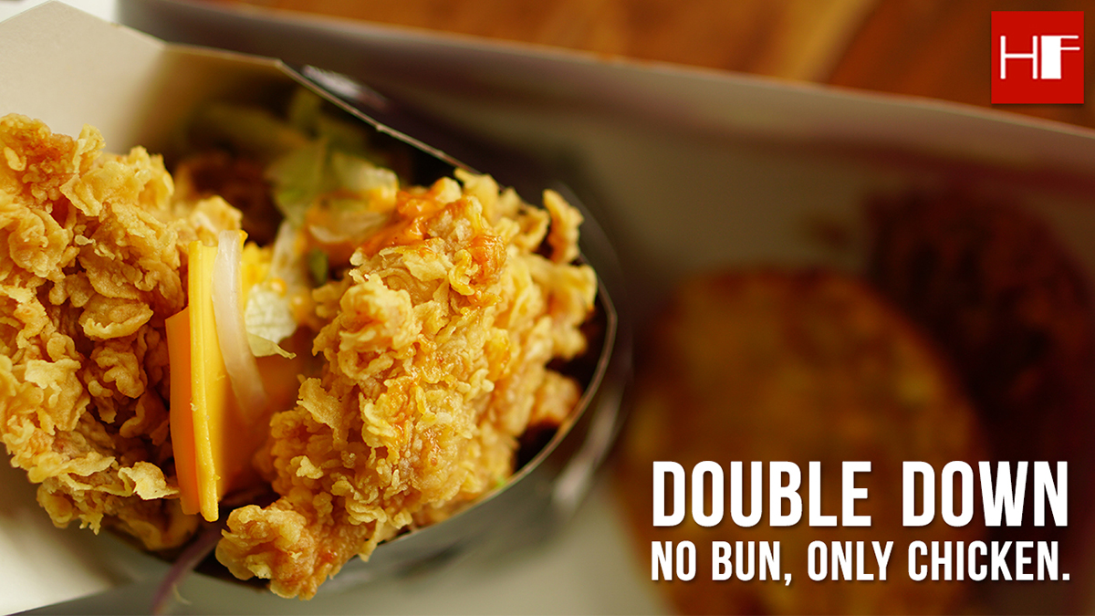 It's All Chicken And No Bun- We Are In Love With Double Down Burger ...