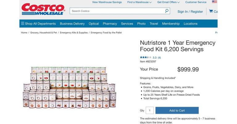 You Can Now Get A $6,000 Doomsday Kit From Costco - HungryForever Food Blog