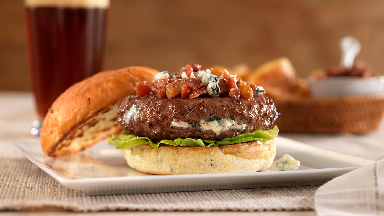 Blue Cheese Burger Recipe | How To Make Cheese Burger | HungryForever