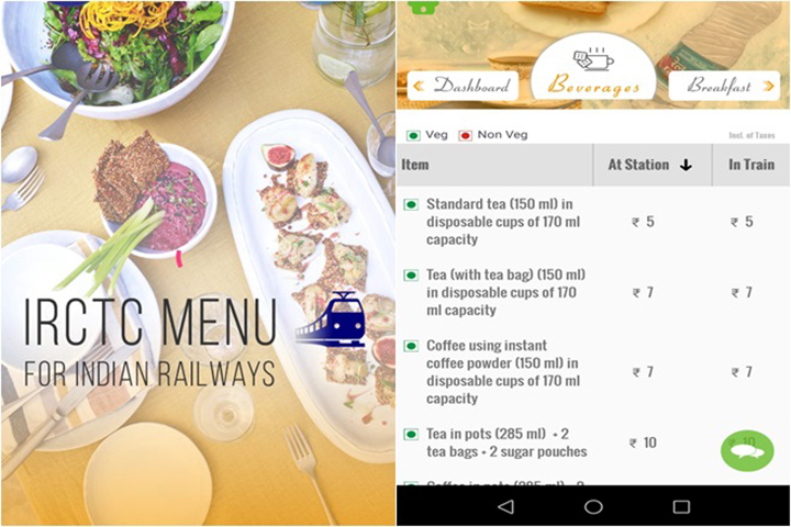 Menu On Rail App Launched By The Indian Railways - HungryForever Food Blog