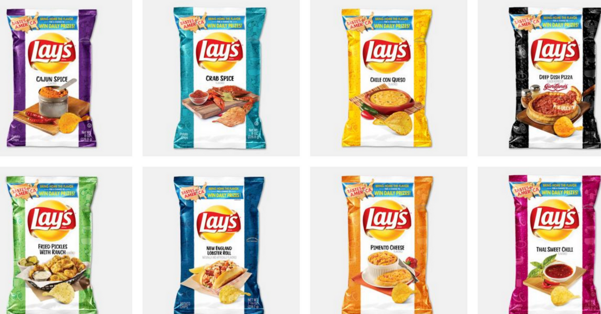 Lay's Is Dropping 8 New Flavors For Their Tastes of America Chip Line ...