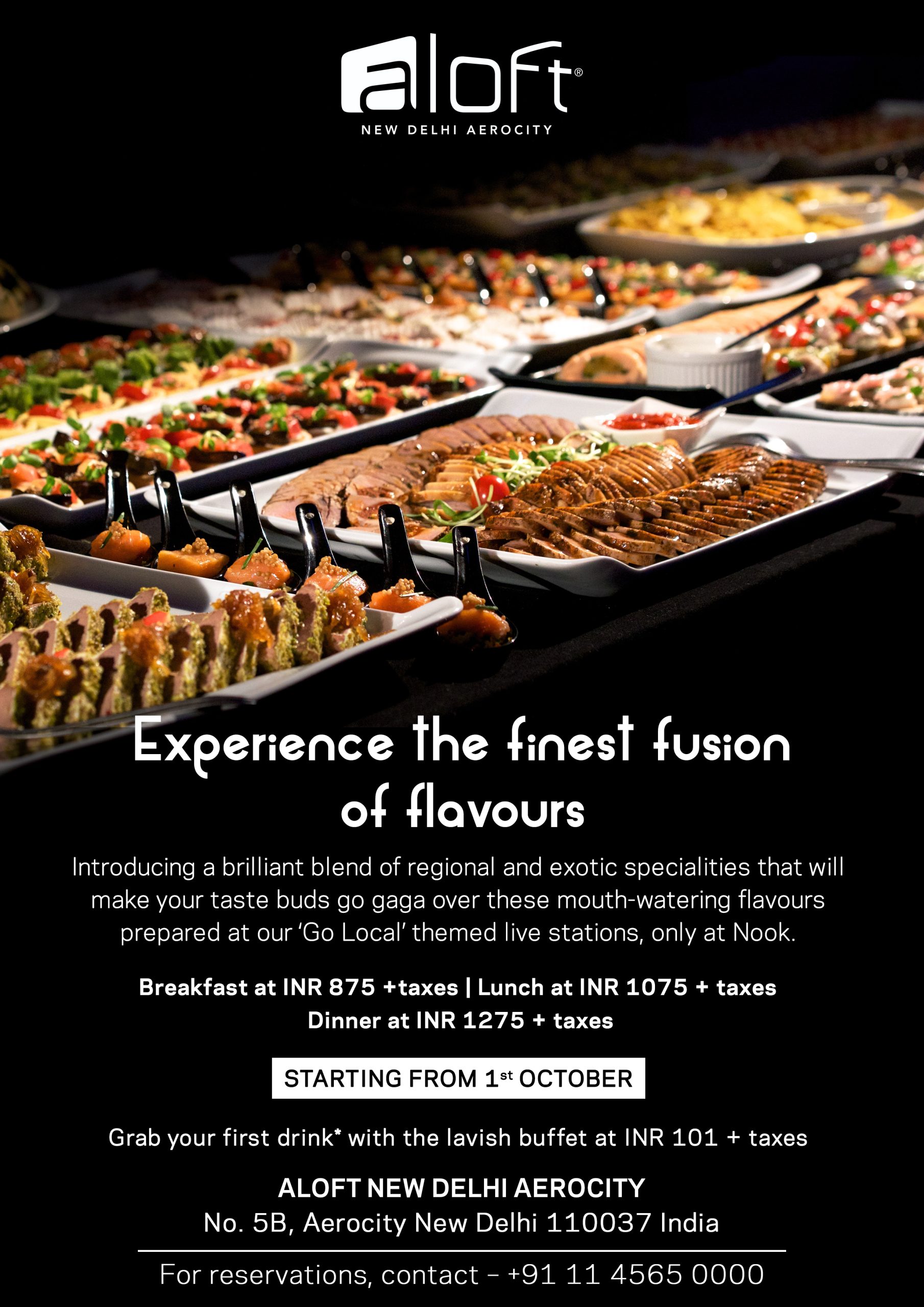 Experience The Finest Fusion Of Flavours At Aloft New Delhi Aerocity ...
