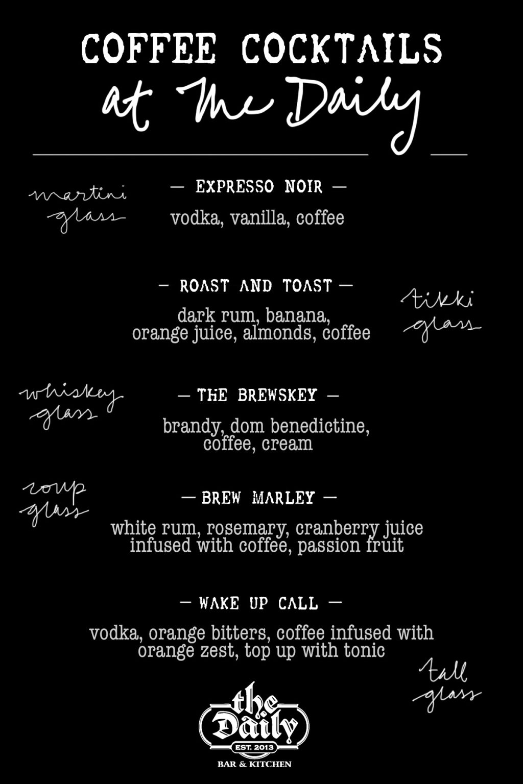 Coffee Cocktails At The Daily Bar & Kitchen - HungryForever Food Blog
