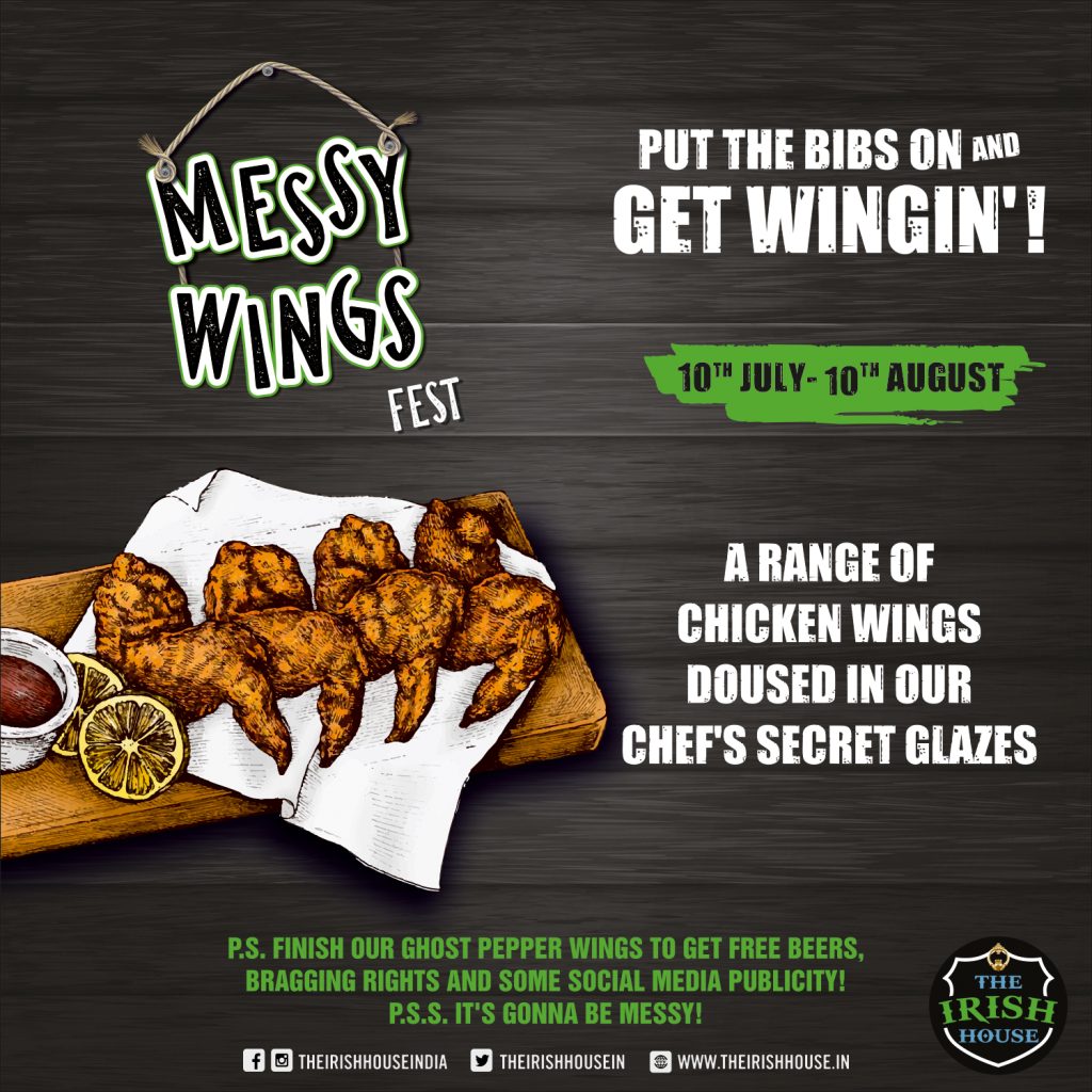 The Irish House Messy Wings Fest Is Here! - HungryForever Food Blog